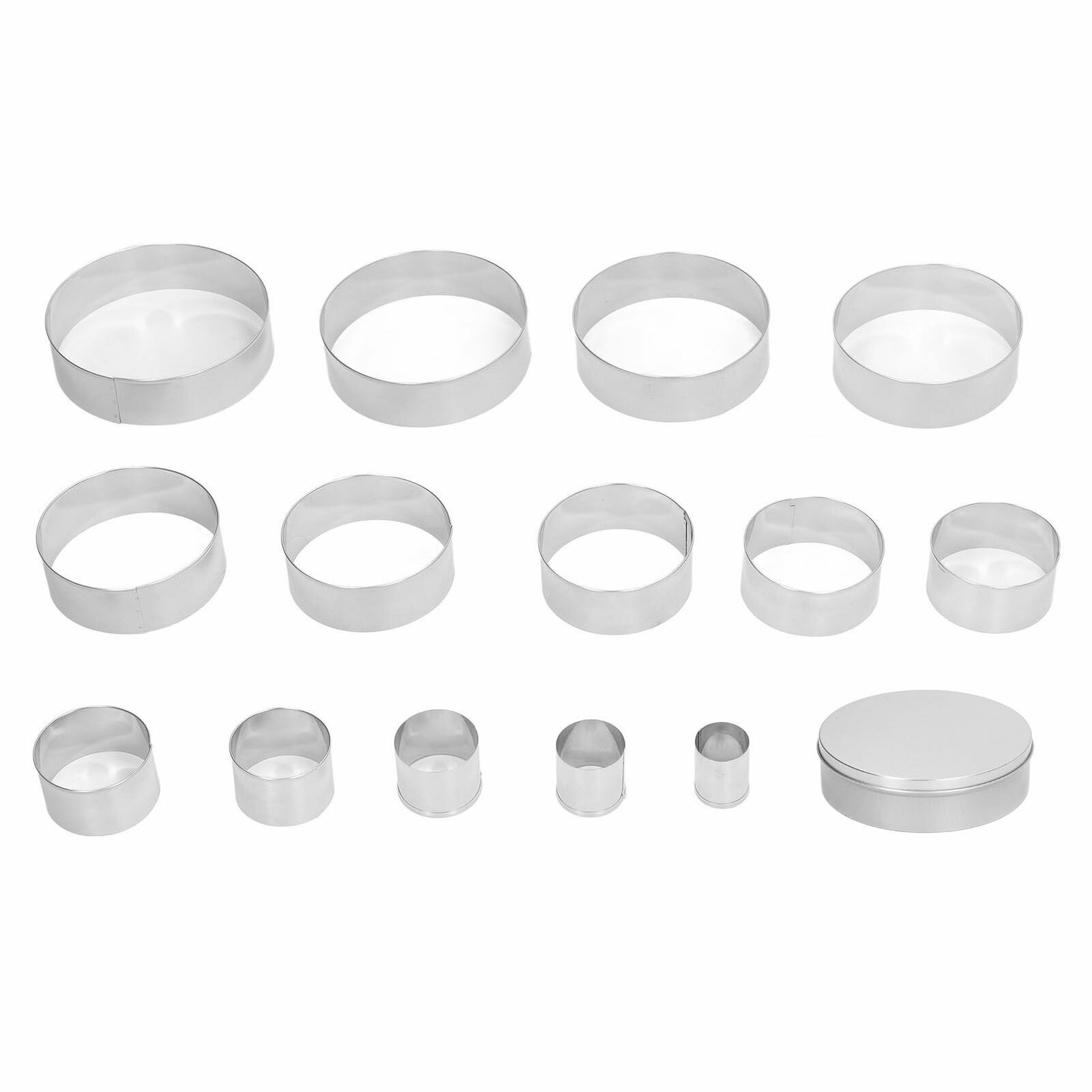14 шт, форма для колец для торта, нержавеющая сталь, круглая форма для резки хлеба, аксессуары для приготовления пищи для кухни