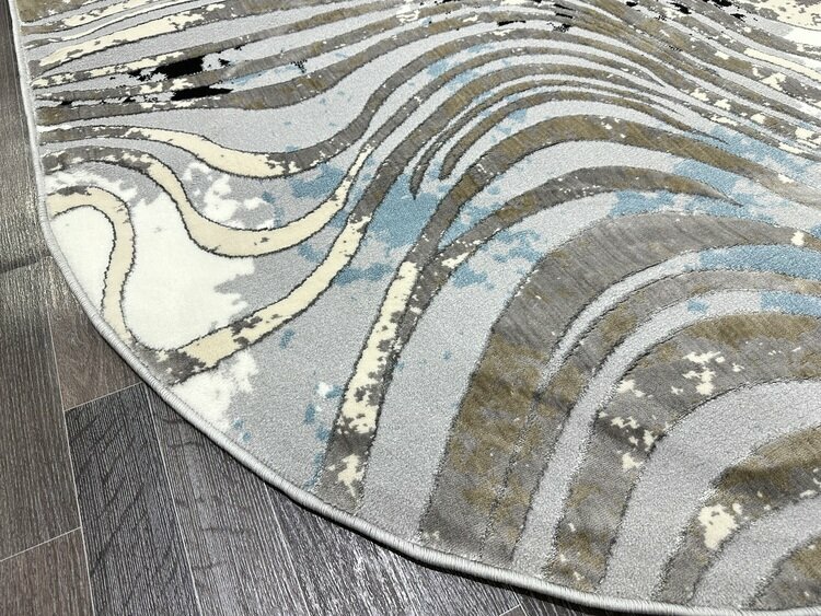 Ковер, Овал, Серый, Бежевый, Голубой, Черный, Современный, на пол, в гостиную, спальню, в ассортименте (120 см. на 180 см.)