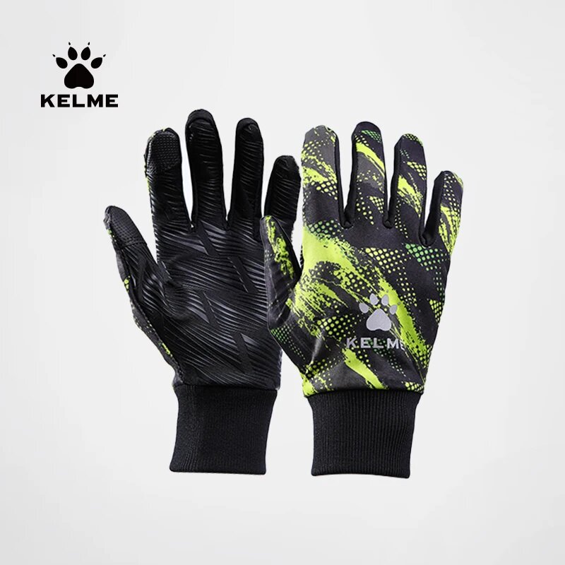 KELME Теплые спортивные перчатки Черный, Black green