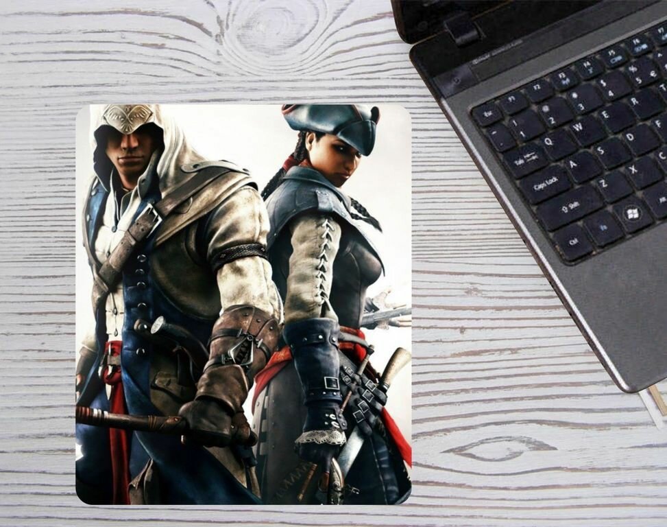 Коврик для мышки игровой 36 на 29 см GOODbrelok Ассасин Крид, Assassins Creed №1