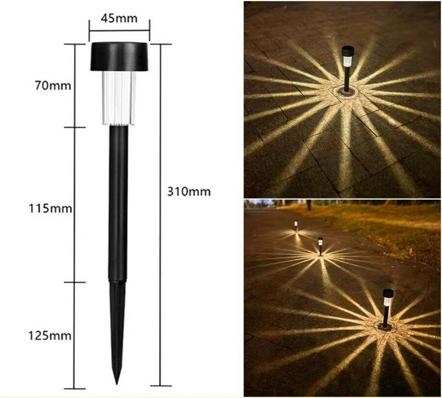Светильник Other, уличный, автономный, 31 см, IP65, мощность 0,06Вт