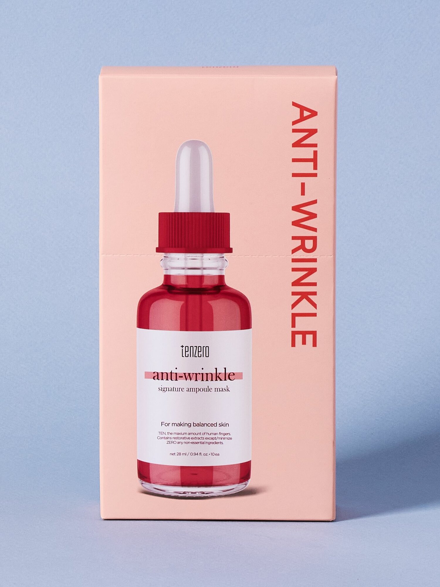 TENZERO Омолаживающая ампульная маска для лица 28мл*10шт Signature Ampoule Mask Anti-Wrinkle