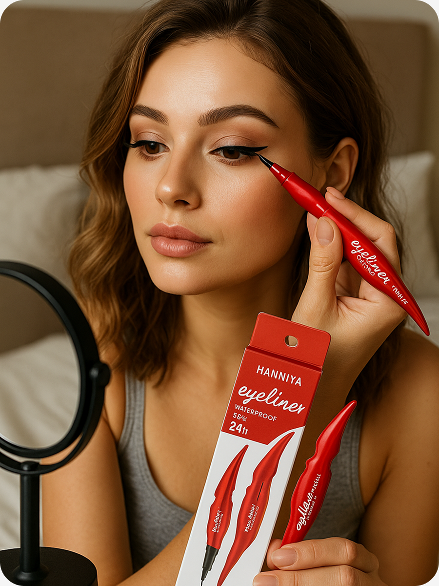 Водостойкая подводка фломастер для глаз, стрелки на нависшее веко, макияж глаз без блефаропластики Оригинал