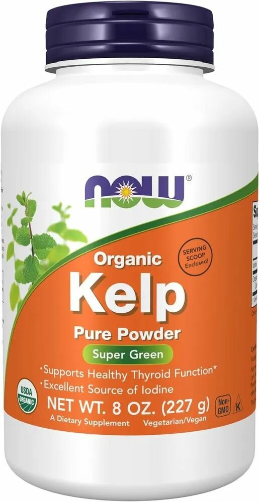 NOW Organic Kelp Pure Powder 227g (келп бурые водоросли)