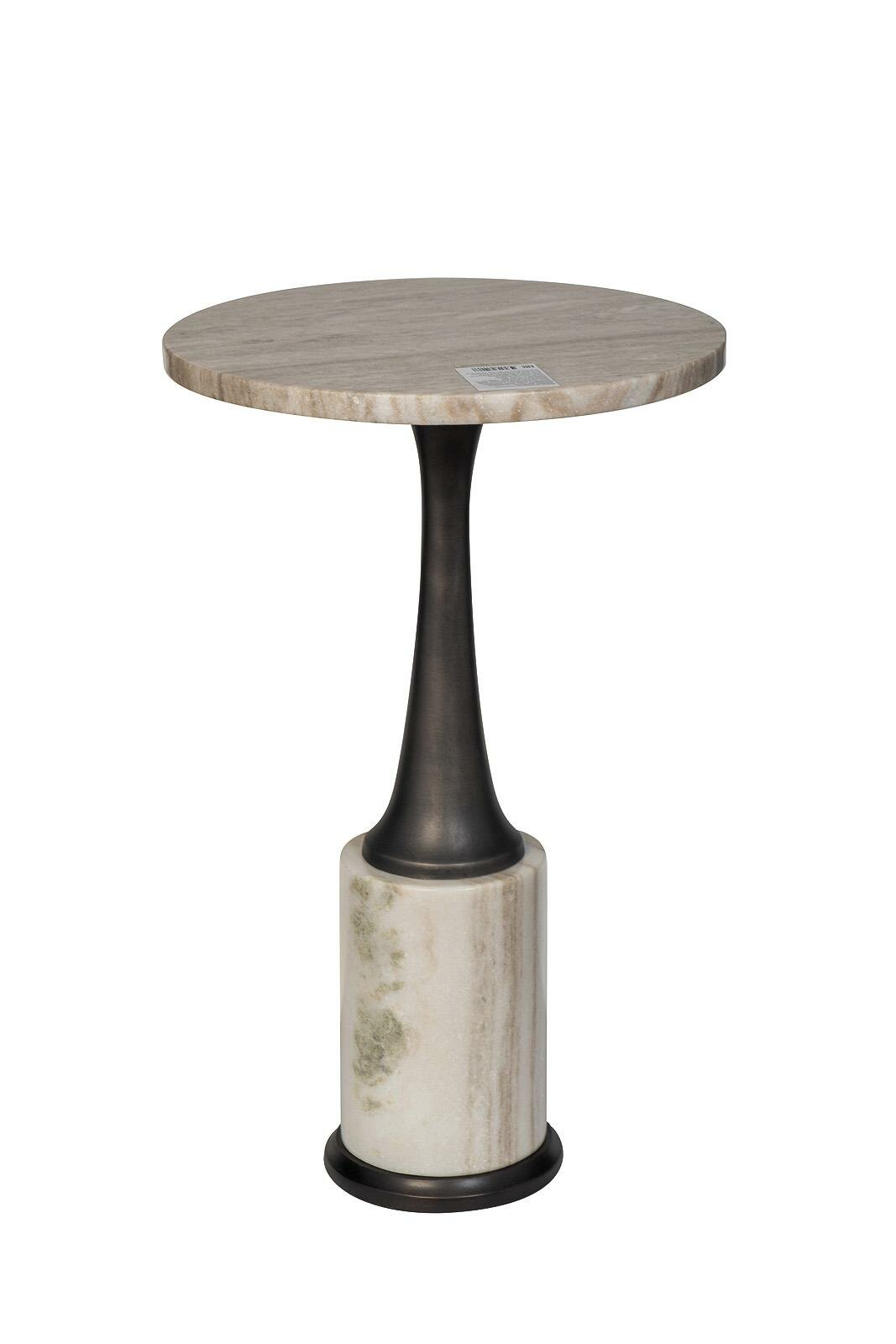 Столик Garda Decor 69-23158 Стол журнальный "Травертин (Travertino)" d40*h63,5см арт. 69-23158