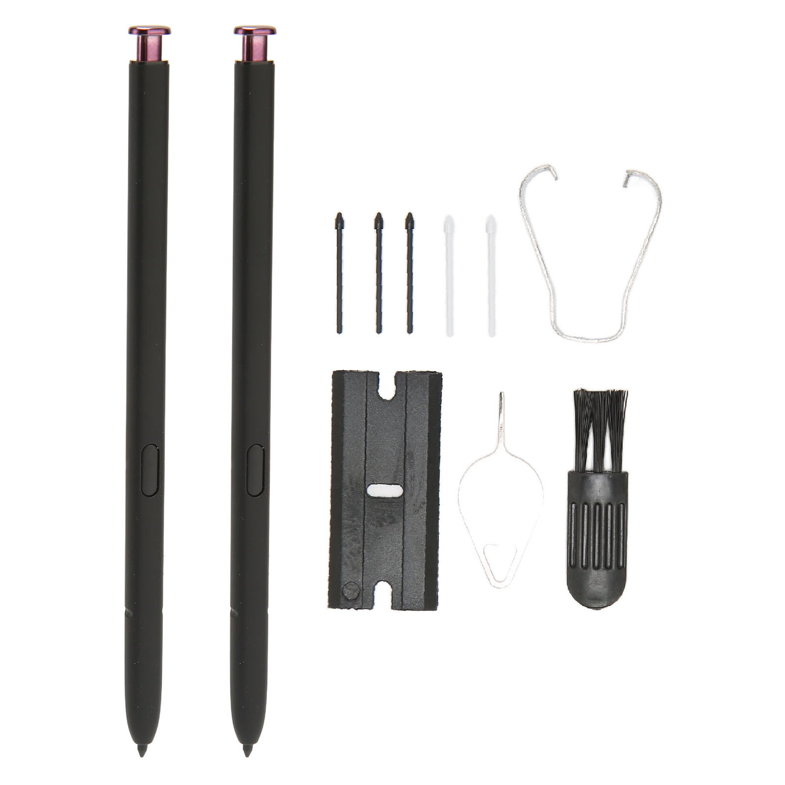 2Pcs Stylus Pen Smart Pen Set Kit with 5pcs Pen Tip for Samsung Galaxy S22 S22 Ultra 5G Purple