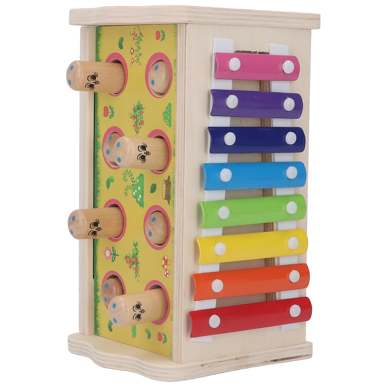 Деревянная игрушка для ударов молотком 2 в 1, забавная развивающая детская музыкальная игрушка для ударов для детей ясельного возраста