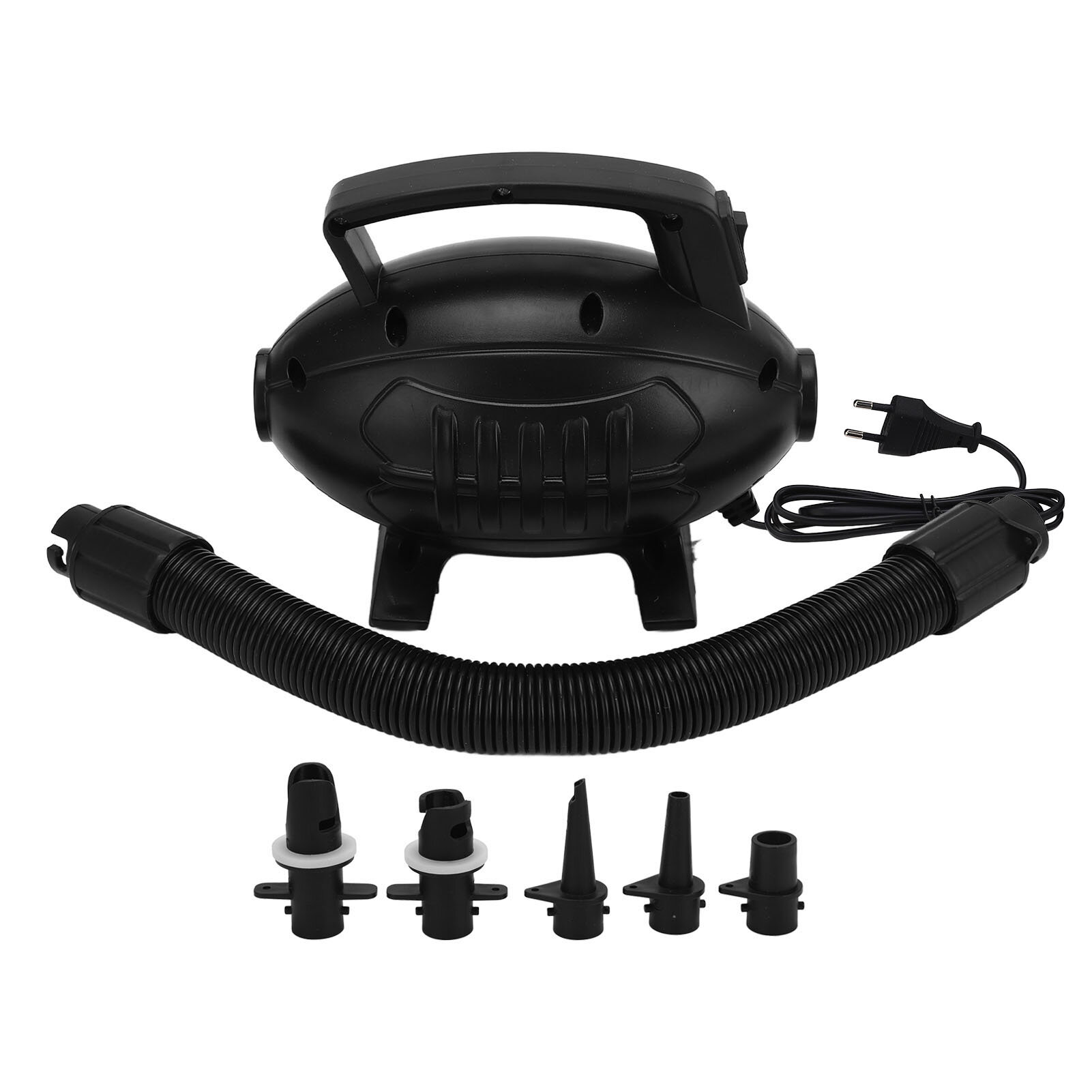 Электрический воздушный насос 600 Вт Высокий эффективность Инфляционный насос с низким уровнем шума с 5 соплами для надувного матраса плавать кольцо ЕС 220-240V