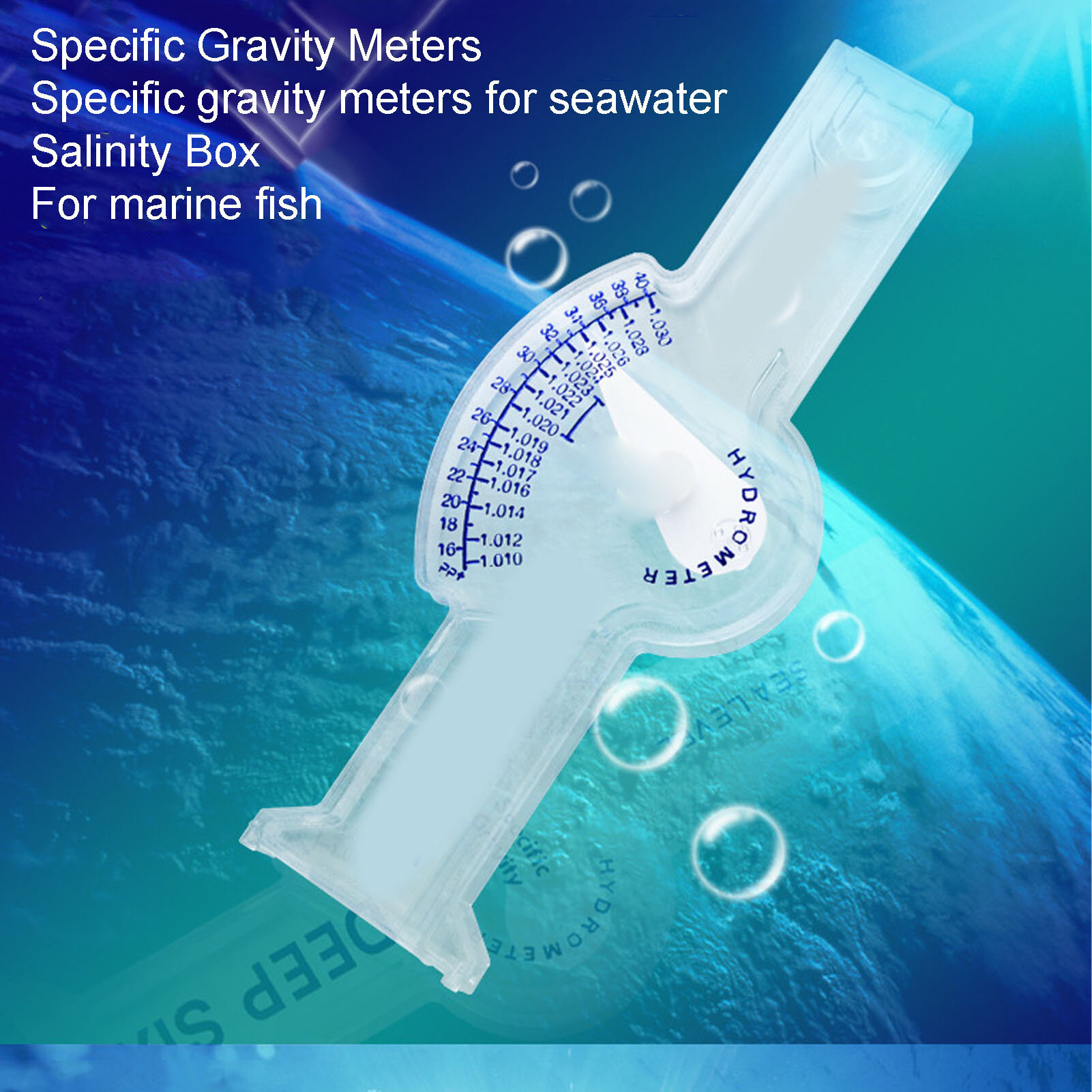 Ареометр морской воды, точный автоматический денсиметр морской воды для аквакультуры для аквариума, пруда, соленой пресной воды