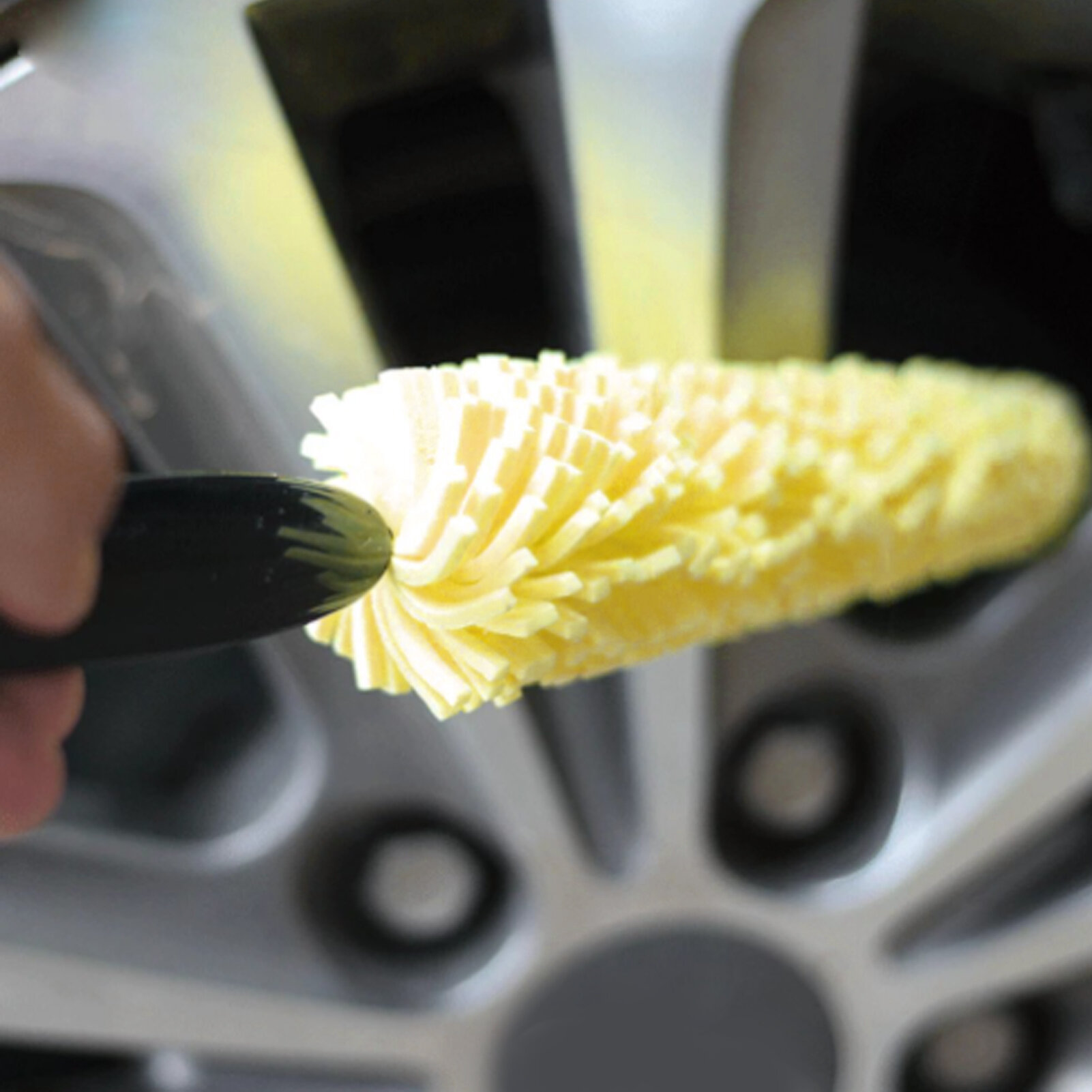 Длинная ручка щетка для шин с высокой степенью впитываемости воды щетка для очистки шин для очистки автомобильных колес дисков