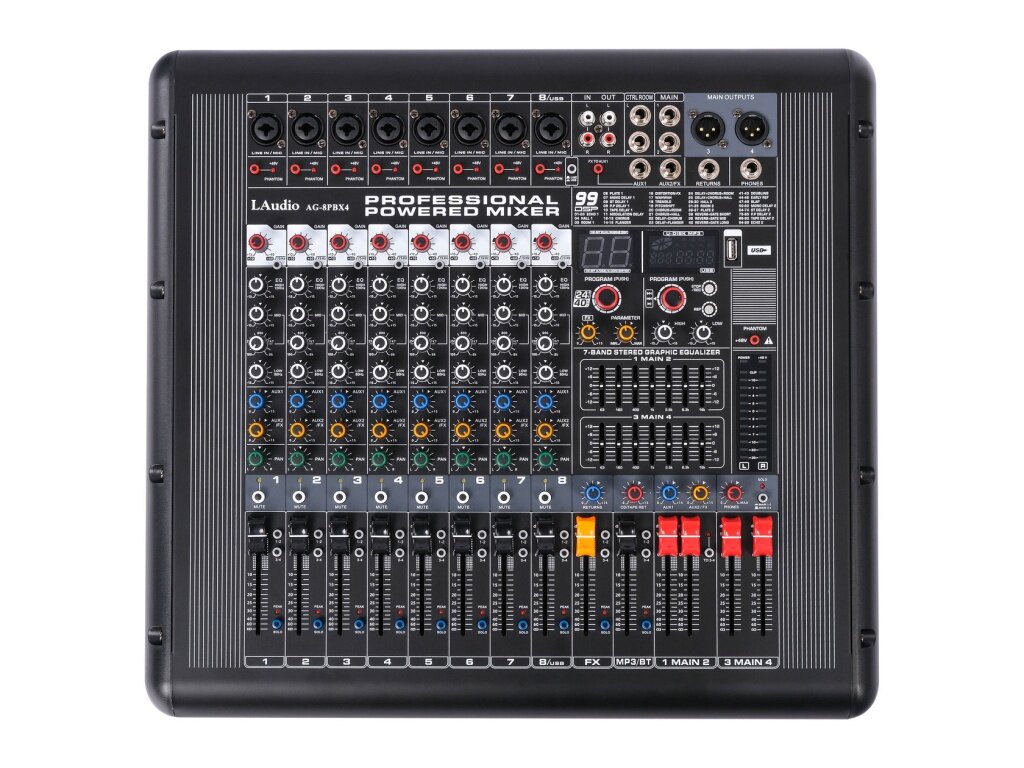 AG-8PBX4 Активный Микшерный пульт, 8 каналов, серия PRO, LAudio