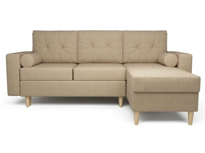 Диван Mebel-ars Белфаст угловой Рогожка Бежевый Размеры: Высота 900мм Глубина 1550мм Ширина 2200мм