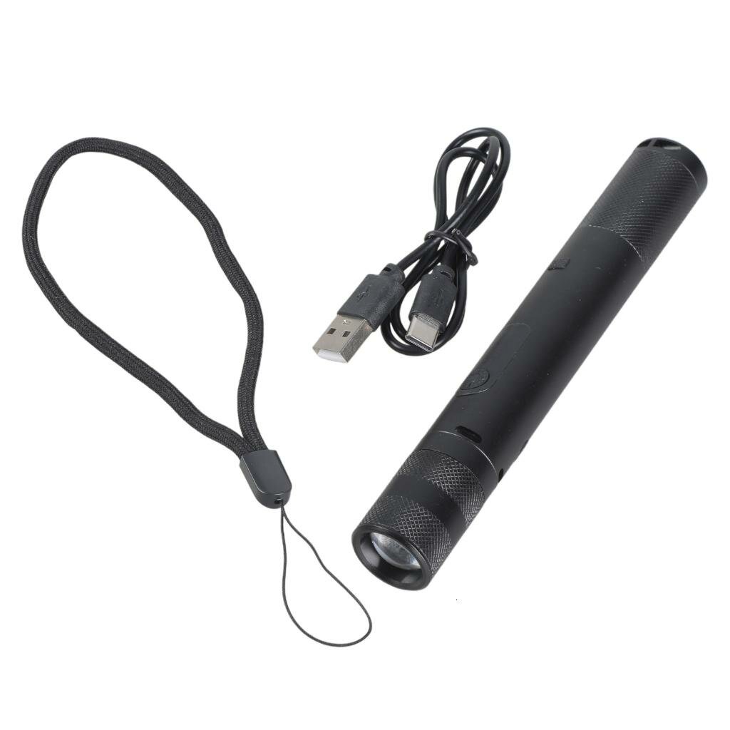 Алюминиевый фонарь с мощным лучом и зажигалкой, Черный - Стиль защиты от подглядывания