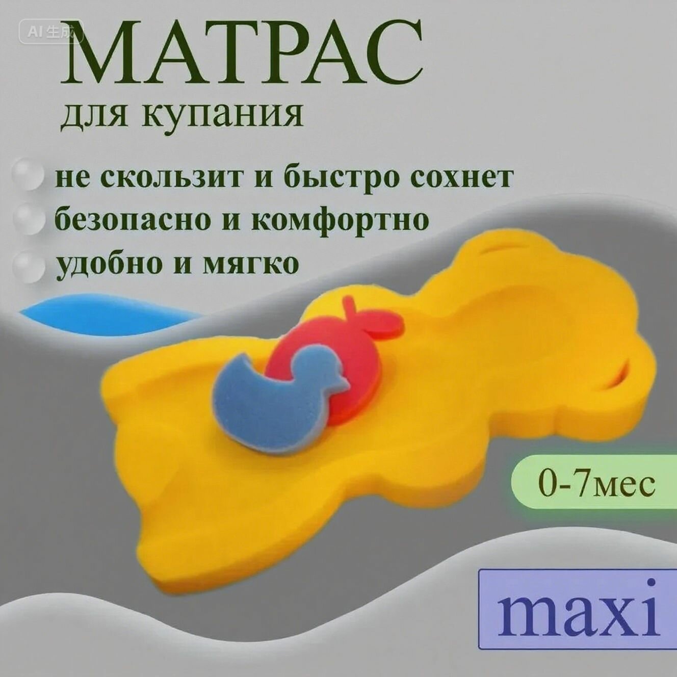 Матрас детский для купания новорожденных