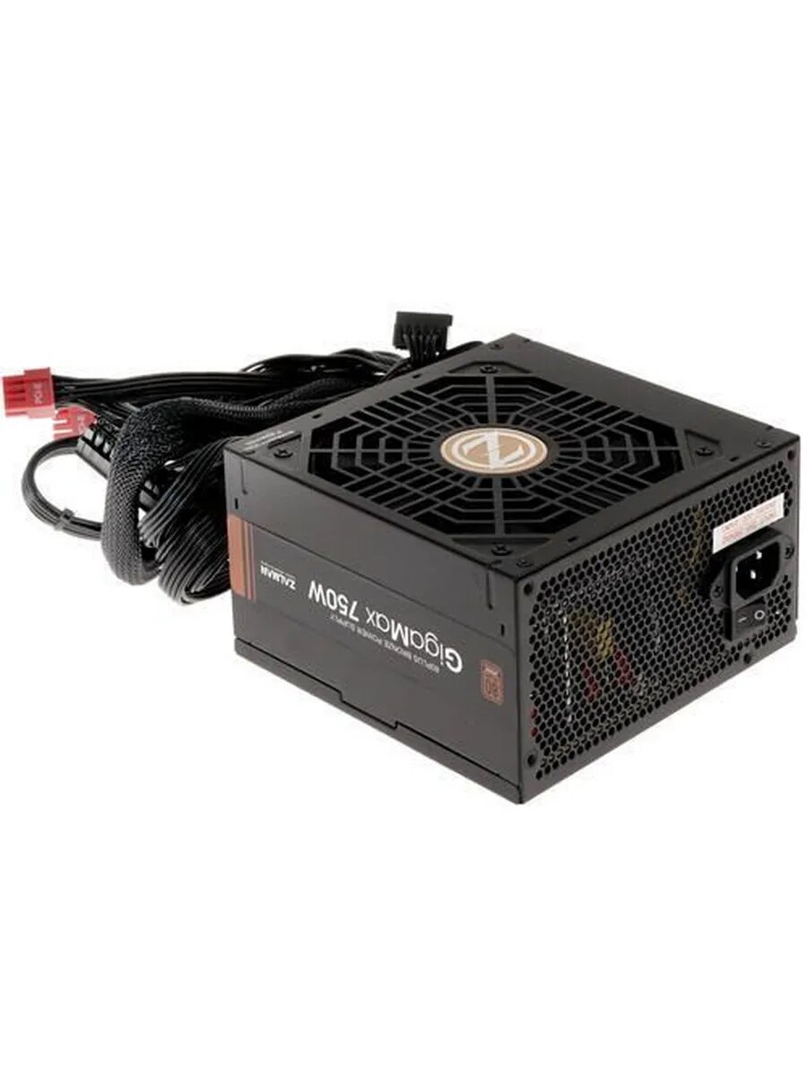 Блок питания GigaMax ZM750-GVII черный - 750 Вт, 80+ Bronze