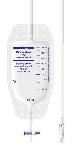 Мочеприемник апексмед Носимый Люкс 750мл 50см №1