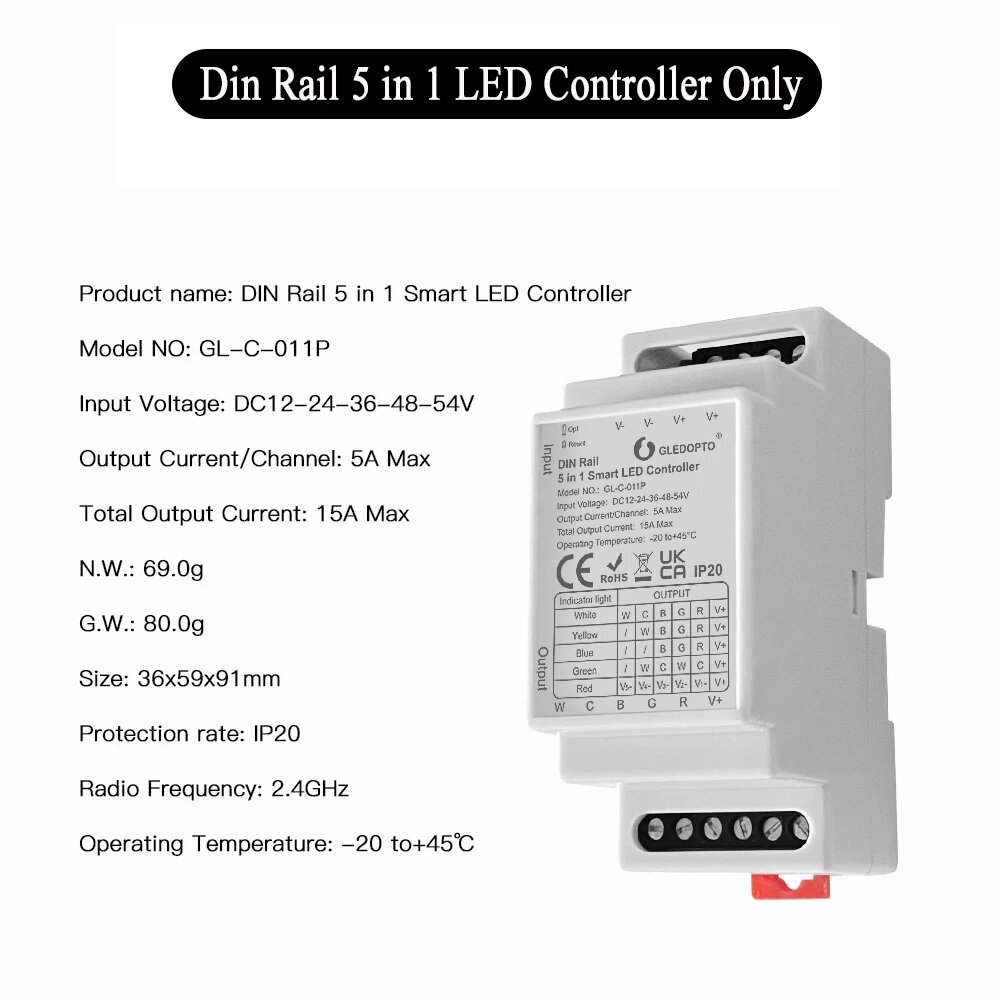 CENFAYA RGB-контроллер TUYA Zigbee 5 в 1