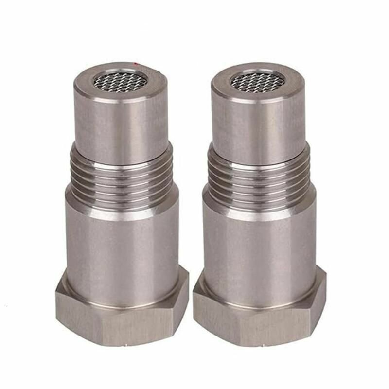 Адаптер кислородного датчика для автомобиля, прочная металлическая конструкция, простая установка, улучшение топливной эффективности, 1 пара