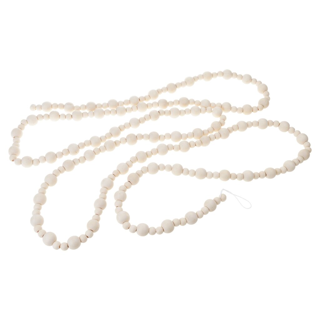 Рождественская нить из деревянных бусин длиной 3 метра