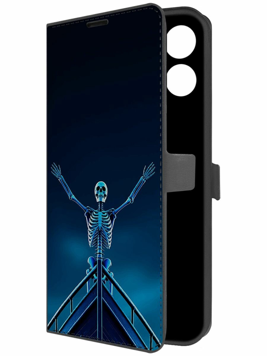 Чехол-книжка Krutoff Eco Book для Realme Note 50 Титаник на дне (черный)