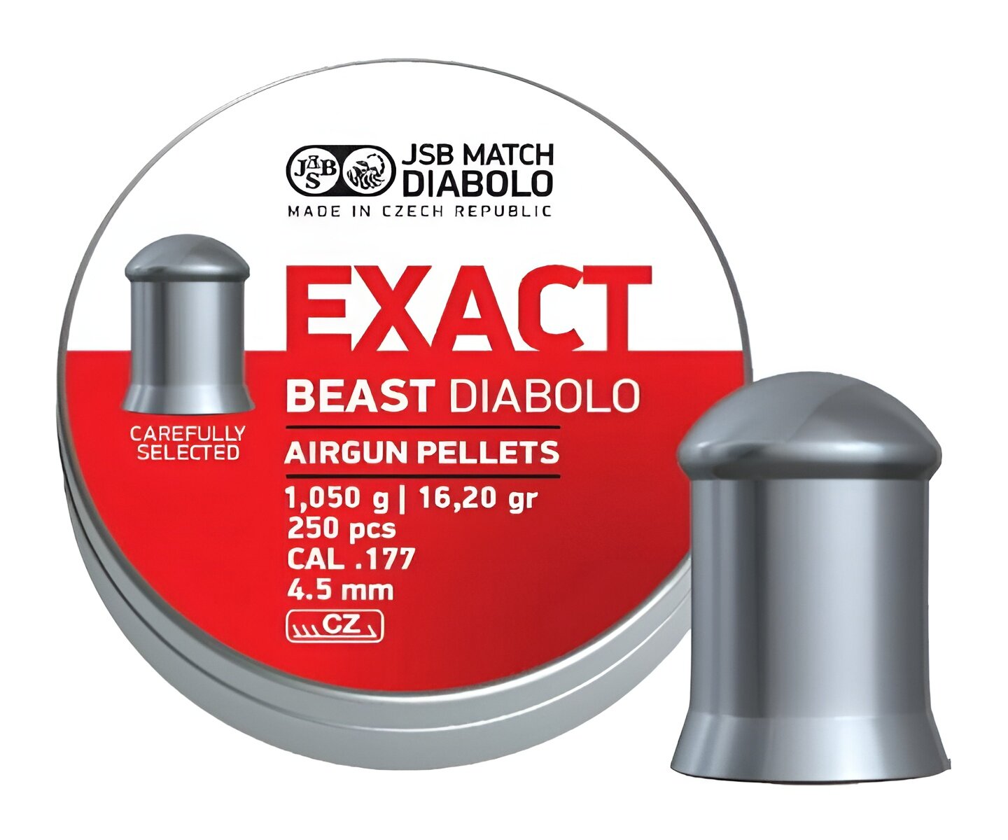 Пули JSB "Exact Beast Diabolo", 4,5 мм, 1,05 грамм, 250 штук