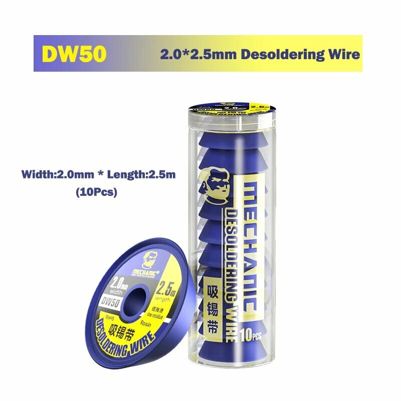MECHANIC DW50 Проволочный флюс для пайки 1.0/1.5/2.0/2.5/3.0/3.5 мм 2x2.5m