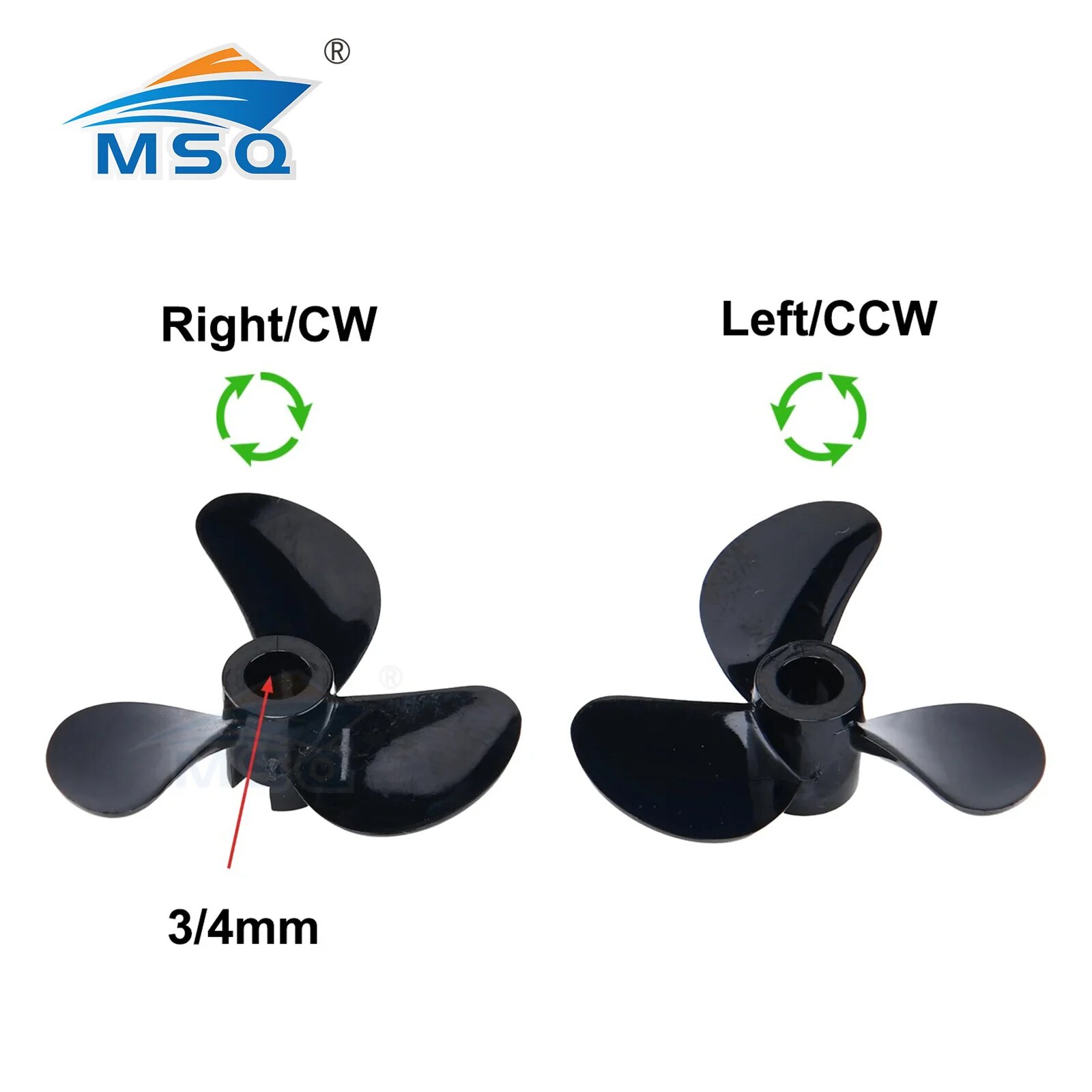 Пропеллер для RC лодки MSQ 3 лопастей D28x3mm Reverse