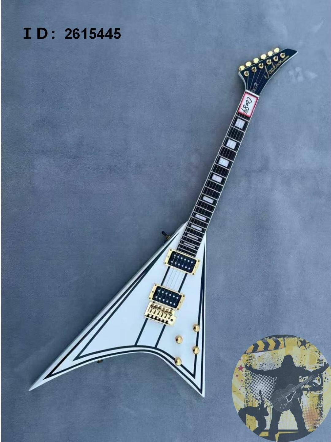 Кастомная электрогитара в форме V с 6 струнами, изготовленная в Китае