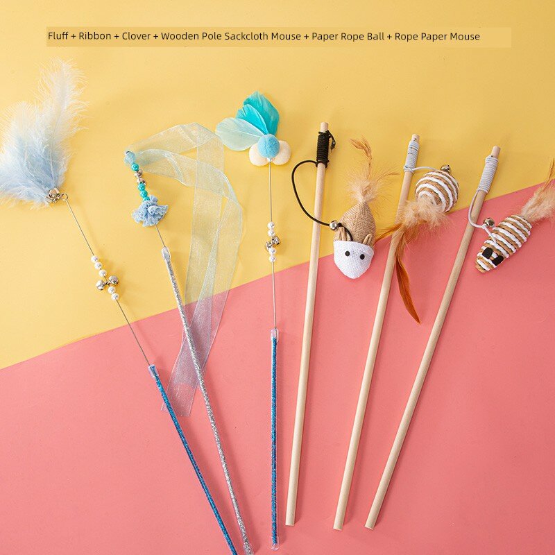 Мечтательный набор синий колокольчик кошачий игрушечный набор с заменяемыми головками, 6 штук