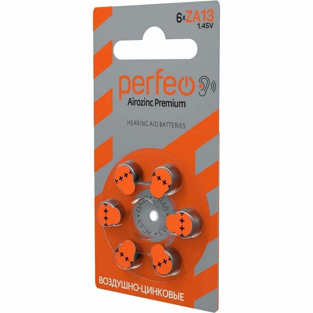 Батарейка для слуховых аппаратов PERFEO ZA13 6 шт блистер 30 010 661