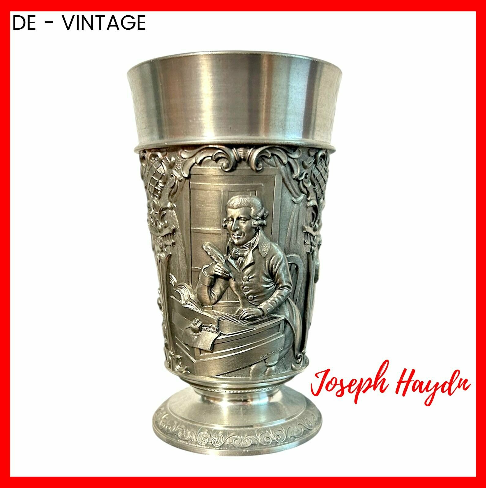 Бокал Joseph Haydn, олово, винтаж. Германия