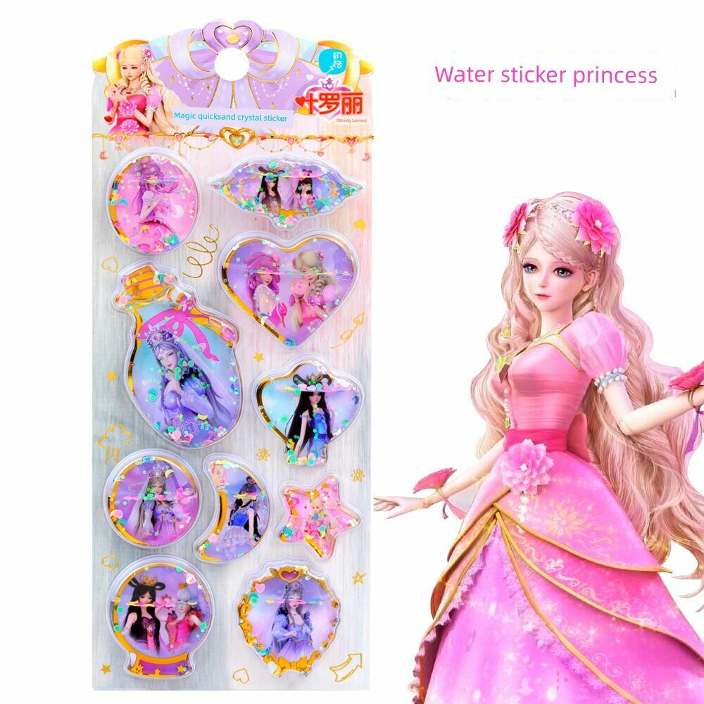 Наклейки-шампуни «Феерическая мечта» от Ye Luoli: 3D-наклейки с водой и мигающим светом «Ледяная принцесса» для девочек