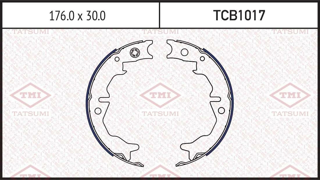 Колодки тормозные TATSUMI барабанные TOYOTA Altezza, Brevis, Crown, Mark II, Verossa 98-> (TCB1017)