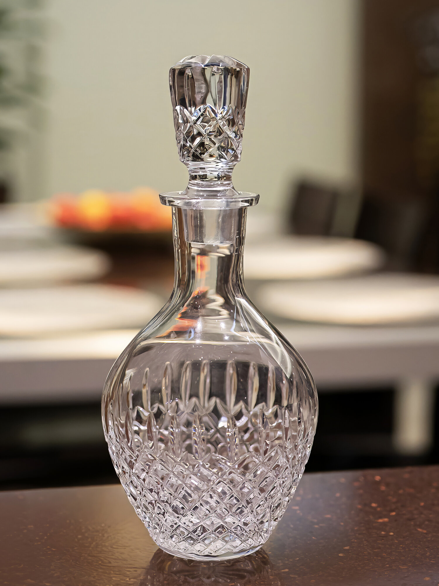 Графин хрустальный без ручки для крепких алкогольных напитков, соков, воды 0,4 л. Неман 900/255, 10855/0,4л