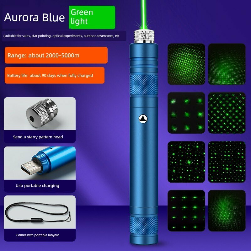 Лазерная указка, перезаряжаемая, дальнобойная, с мощным светом, инфракрасный фонарик, лазер, сверхмощный, зеленый свет,