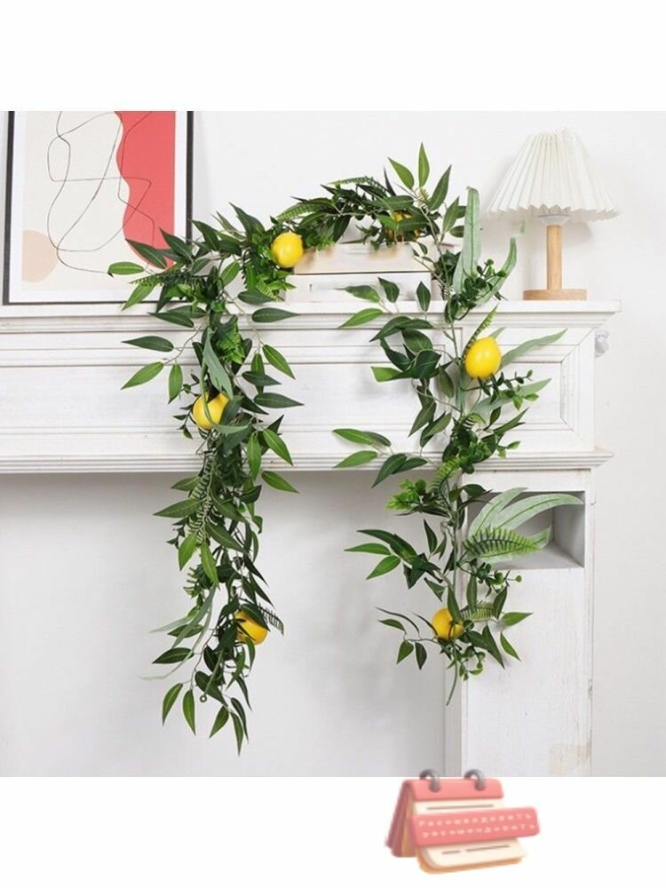 Имитация виноградной лозы из листьев ивы и лимона