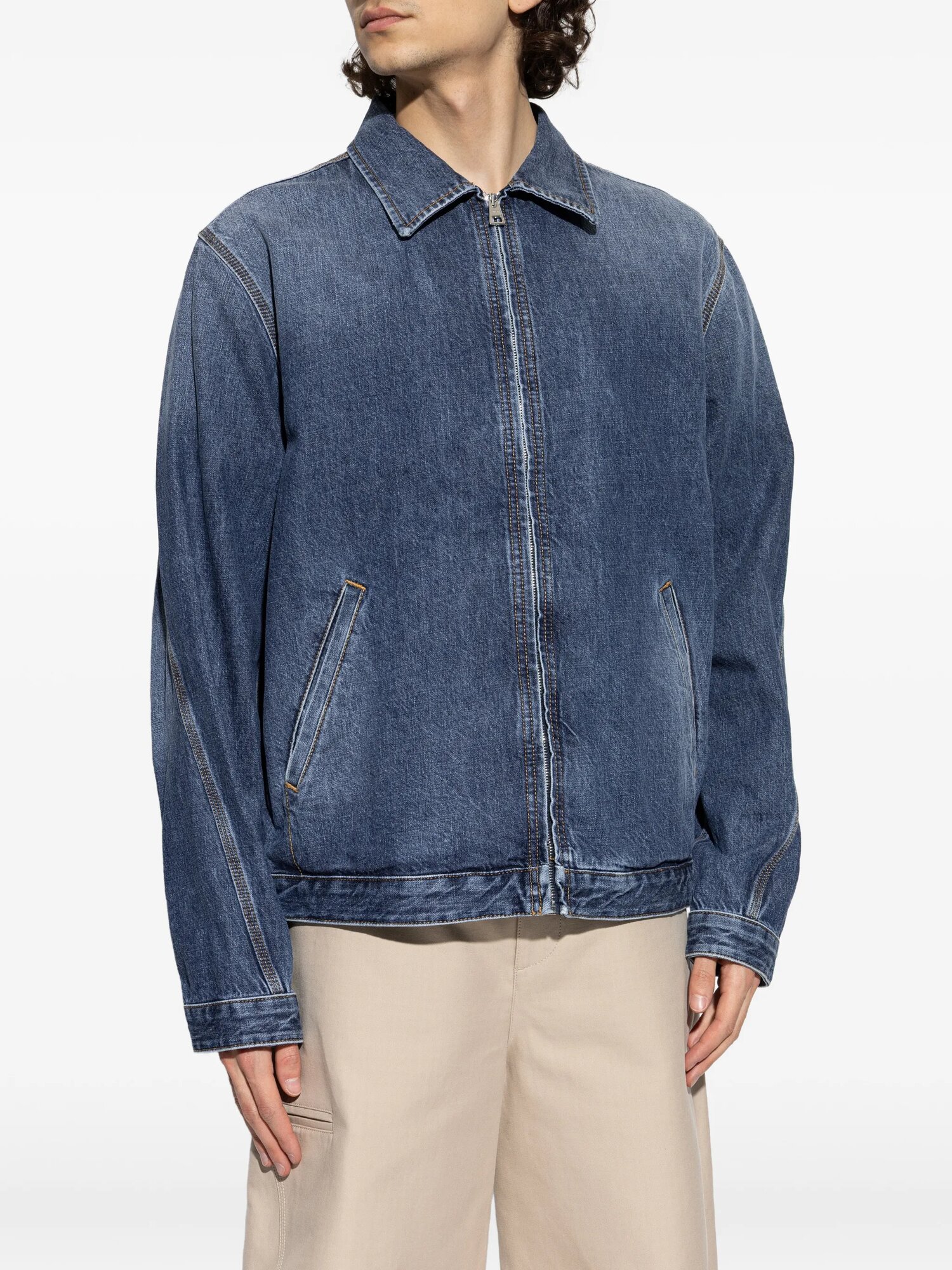 Куртка GIVENCHY Zip-up cotton jacket, размер L, синий — фото 1