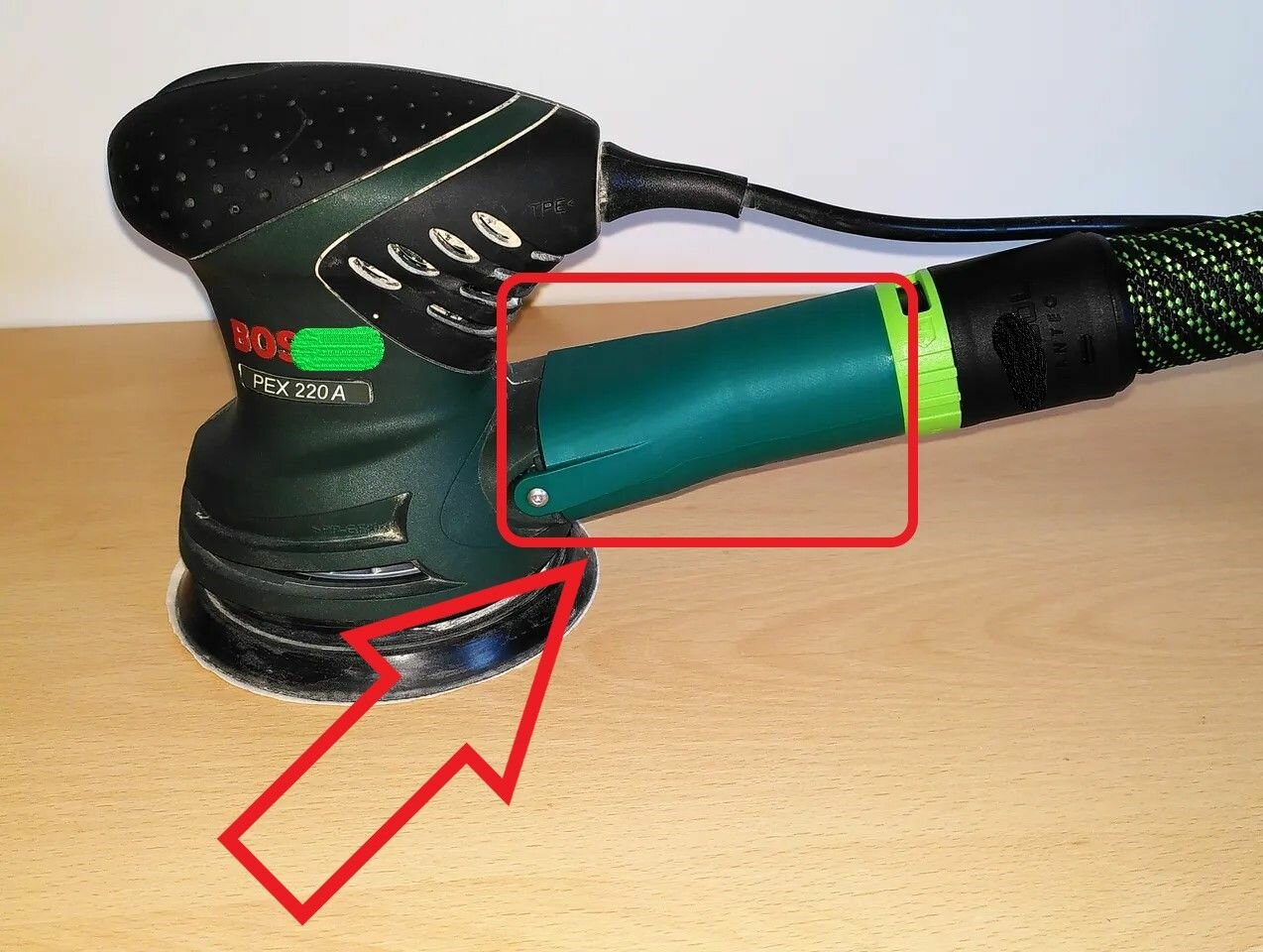 Адаптер пылеотвода шлифмашинки Bocsh PEX 220A к Festool