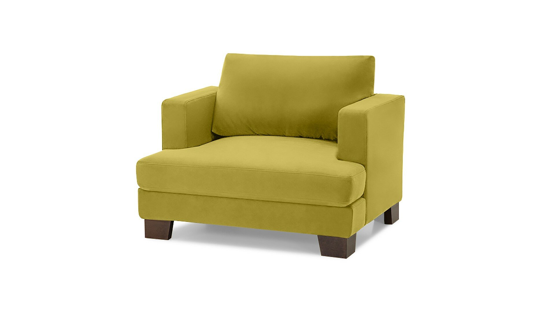 Кресло Марсель Vivaldi 33 NOW 110x93x90 см, желтый Велюр, нераскладной Фиеста