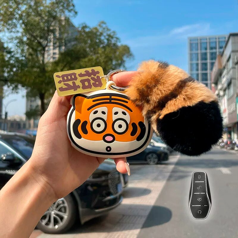 Подходит для чехла для автомобильных ключей BYD, милый женский EV Qin plusdmi Song Pro yuan max Tang mi dolphin e2e3
