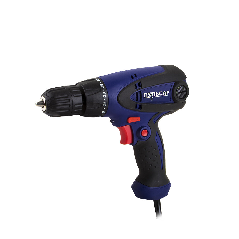 Шуруповёрт сетевой пульсар ДШ 350 (350Вт, 23Hm, 10 мм, 1ск, 1,4кг) (792-223), шт