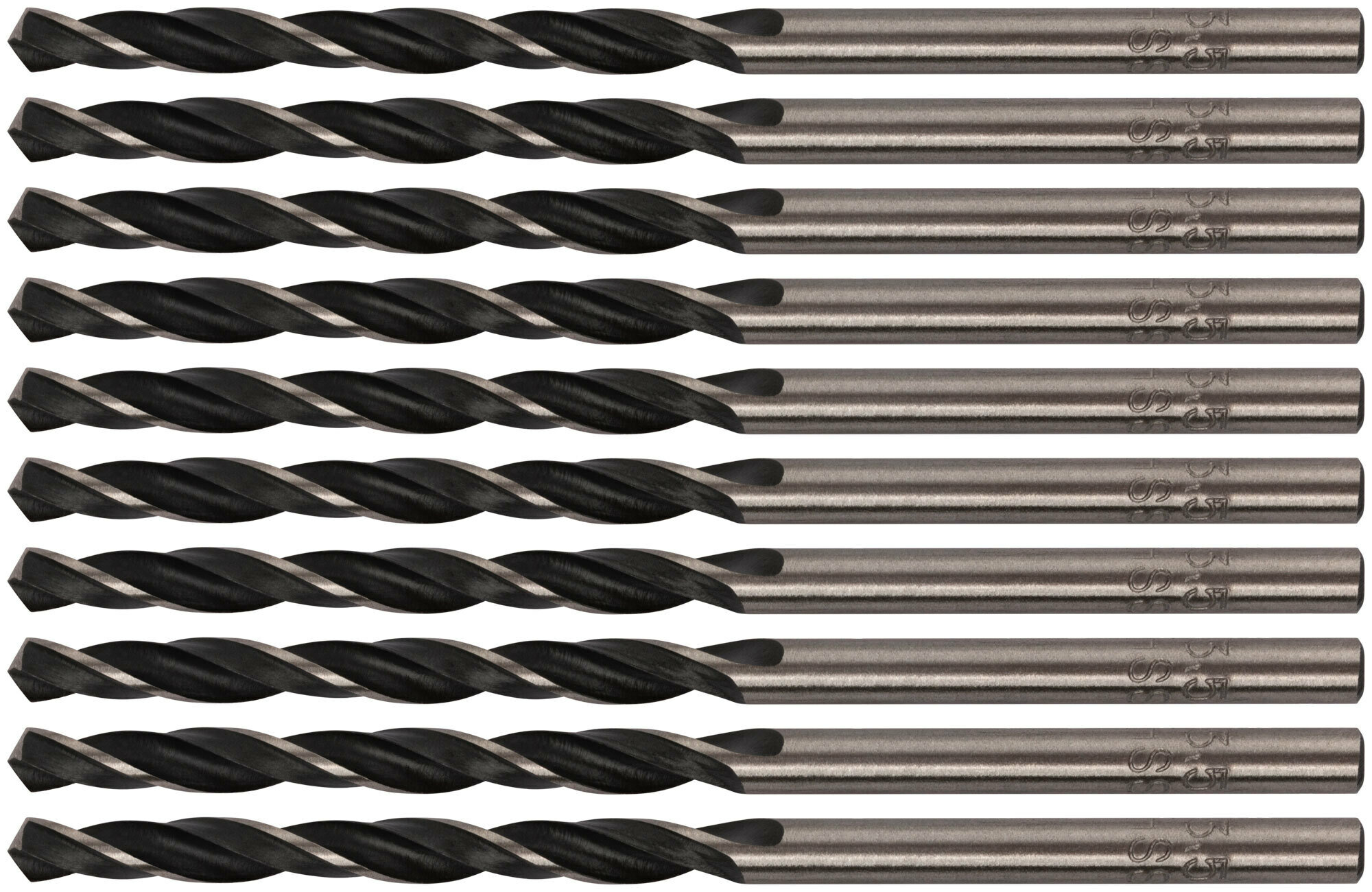 Сверла по металлу HSS черненые 3,5x70 мм (10 шт.)