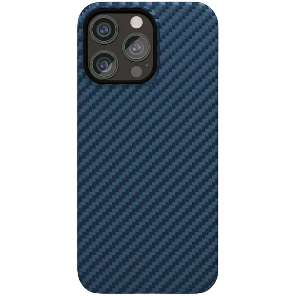 Чехол VLP для iPhone 15 Pro Kevlar Case с MagSafe, темно-синий