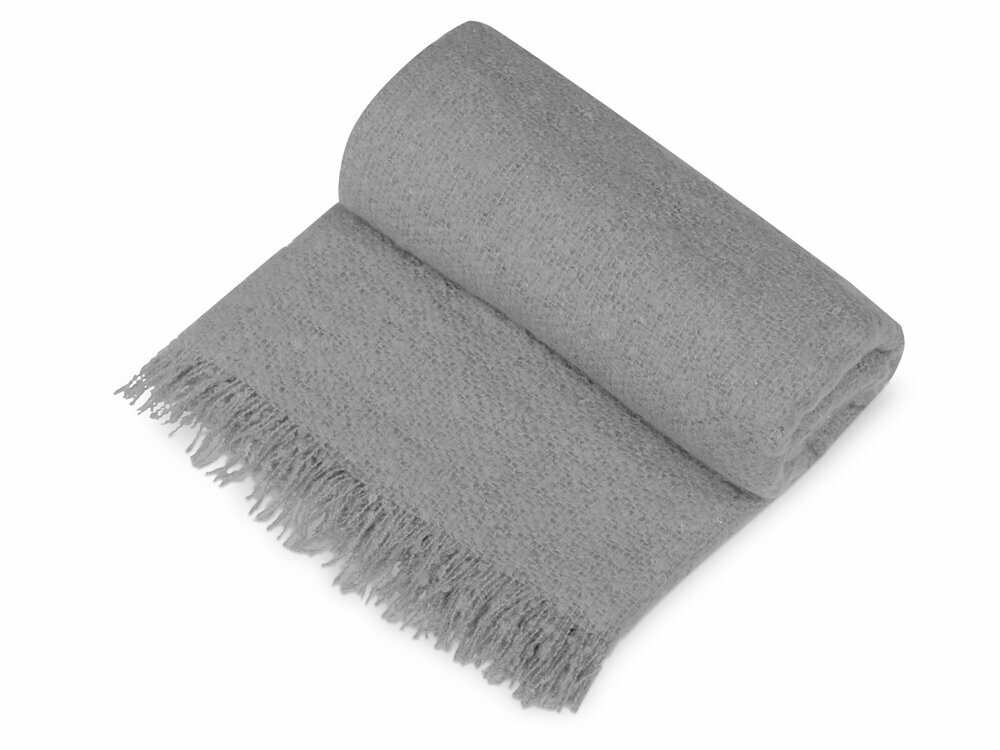 Плед акриловый Oasis «Mohair», двухсторонний, 127 х 152 см, серый