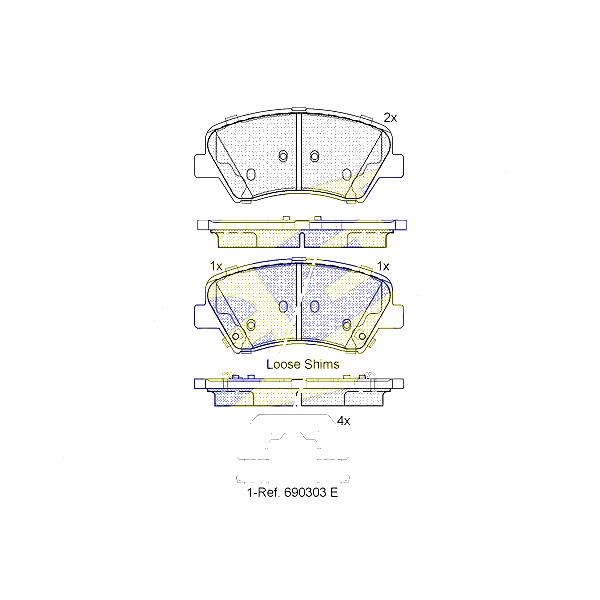 ICER 182029 (581012VA00 / 581012VA15 / 581012VA50) 182029 колодки дисковые передние\ Elantra (Элантра) / i30 all 11