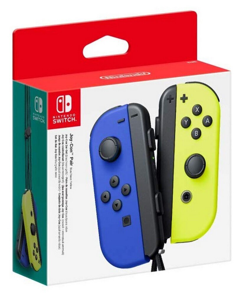 Набор из 2х контроллеров Joy-Con (синий / неоновый желтый)