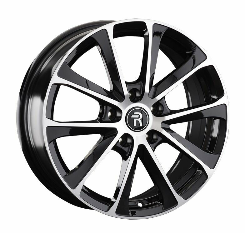 Колесный диск Replay MZ121 17x7" PCD5x114,3 ET45 D67,1 черный глянцевый с полированными лучами