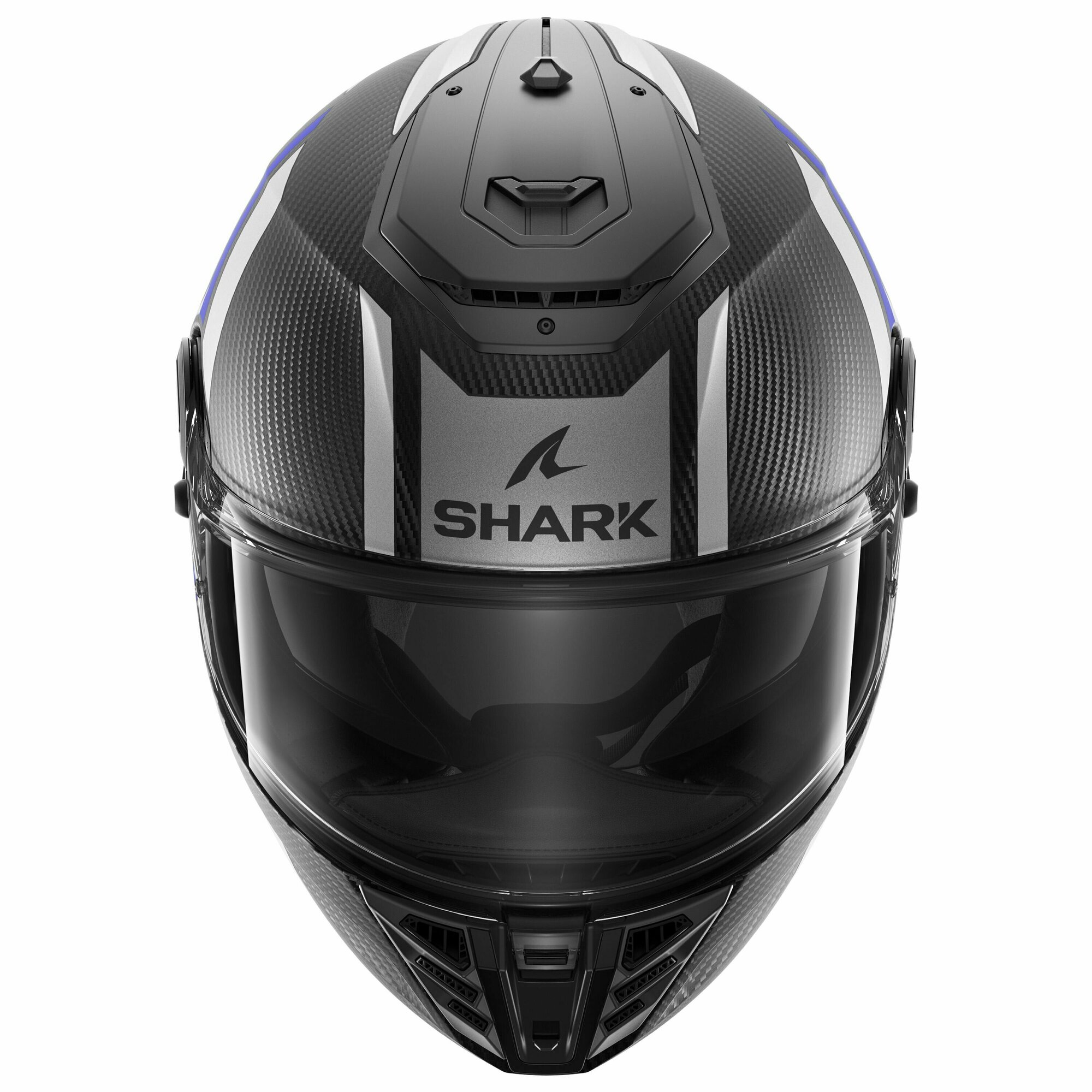 Мотошлем интеграл Shark SPARTAN RS CARBON SHAWN MAT Black/Blue/Silver, XXL