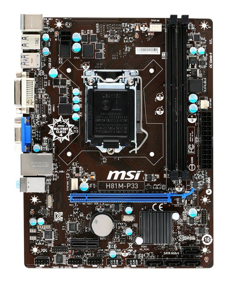 Материнская плата MSI H81M-P33