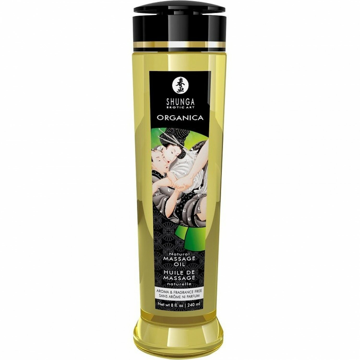 53492 Shunga Natural Massage Oil Organica Aroma & Fragrance Free, 240 мл. Массажное масло, Натуральное